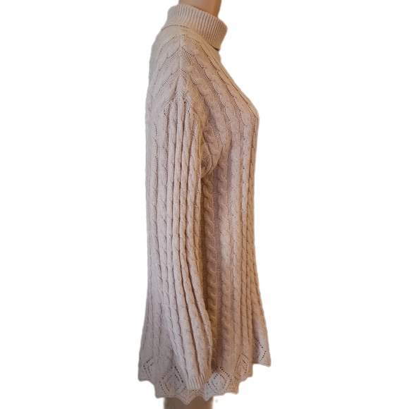Laura Gayle | Sweaters | Laura Gayle Ramie Wool Tan Tunic Turtleneck ...